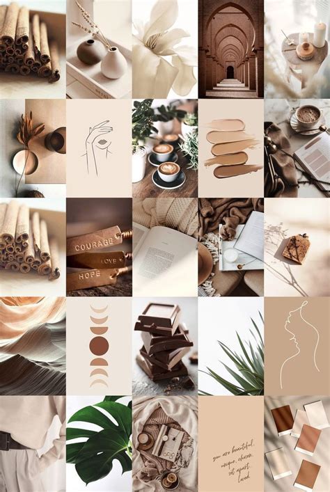 Earth Inspired Collage Kit Boho Aesthetic Wall Collage Earth Etsy Artofit