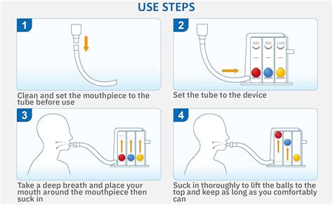 UB UBREATH Lung Function Deep Breath Trainer With Mouthpiece