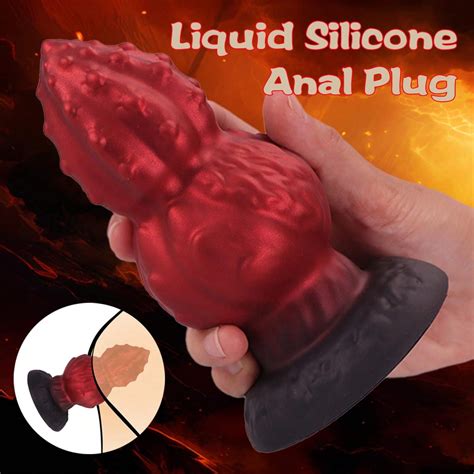 Anal Stecker aus flüssigem Silikon weiche Analperlen mit Saugnapf
