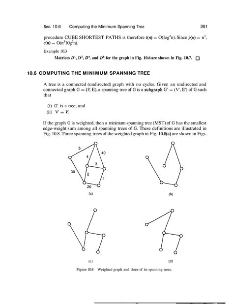 mst the design and analysis of parallel algorithms selim g akl 261 266 sec 10 computing the