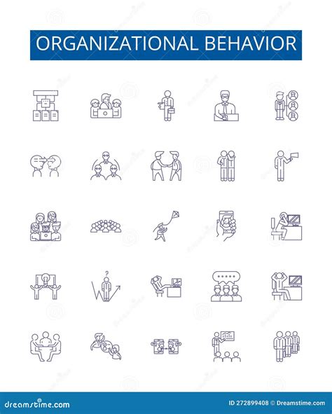 Organizational Behavior Line Icons Signs Set Design Collection Of
