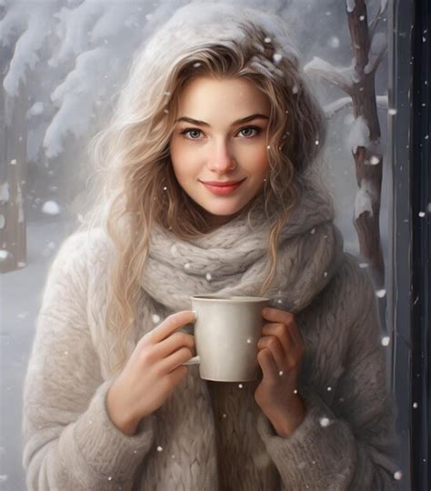 Premium AI Image Woman Holding A Cup Of Coffee