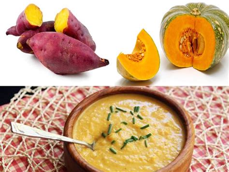 Cháo khoai lang bí đỏ