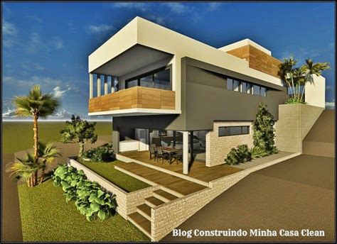 Fachadas De Casas Em Terrenos Em Declive Como Construir Em