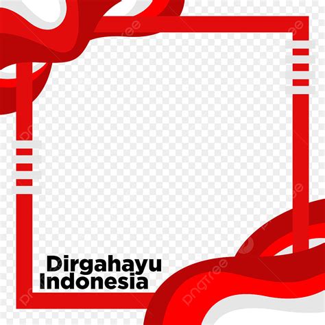 Dirgahayu Indonesia Twibbon Con Ilustración De Vector De Marco De