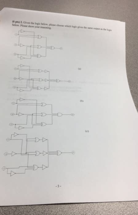 solved 6 pts 2 given logic below please choose which