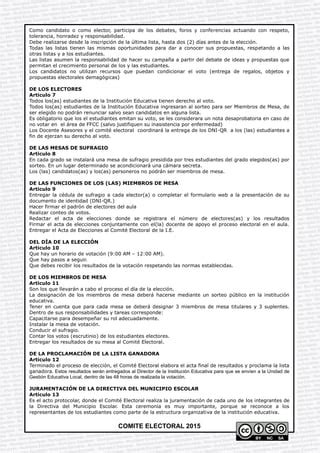 Reglamento De Las Elecciones Para Municipio Escolar PDF