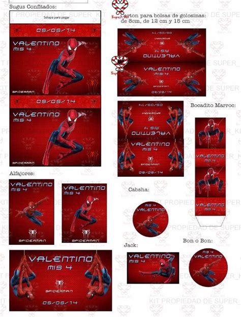 Kit Imprimible Hombre Ara A Spiderman Editable Super Kit Imprimible