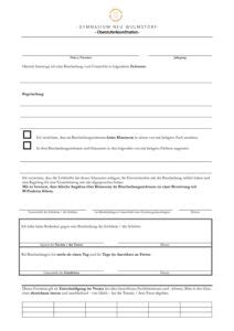 FORMULAR Beurlaubung Sek II Gymnasium Neu Wulmstorf