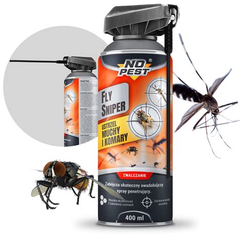 Aerozol NO PEST na Muchy i Komary 400ml Fly Sniper Środek Preparat