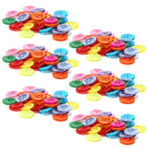 GOTOTOP Boutons 2 trous 200 pièces boutons de couture résine brillant