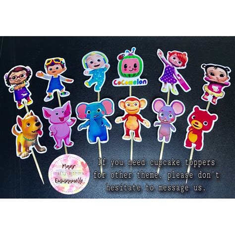 Cocomelon Cupcake Toppers Shopee Philippines