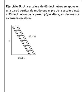 Ejercicio Una Escalera De Dec Metros Se Apoya En Una Pared