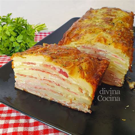 Descubrir Imagen Receta Papas Al Horno Con Queso Crema Y Jamon