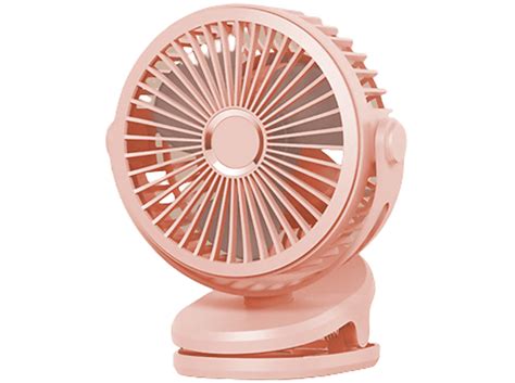 SYNTEK Fan Clip Kleiner Ventilator Rosa Tragbar Usb Wiederaufladbar