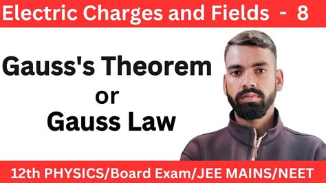Electric Charges And Fields Gauss Law Or Gauss S Theorem And Its