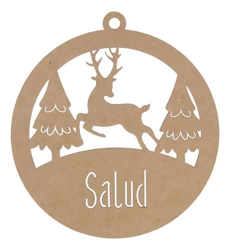 Esfera Navide A Arbol Navidad Deseos Mdf Cm Mylin Pz Color Salud