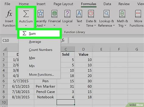 how to use summation formulas in microsoft excel 4 ways