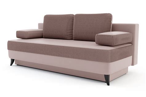 Sofa 3 osobowa rozkładana różowa GLORIA Salony Agata