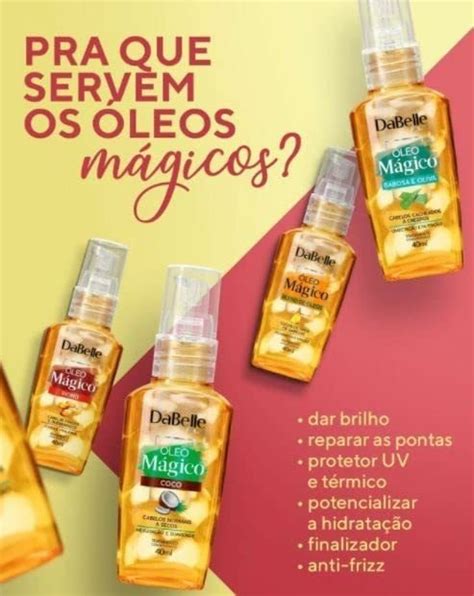 Kit 3 Und Óleo Mágico Dabelle Hair Coco 40ml Frete grátis