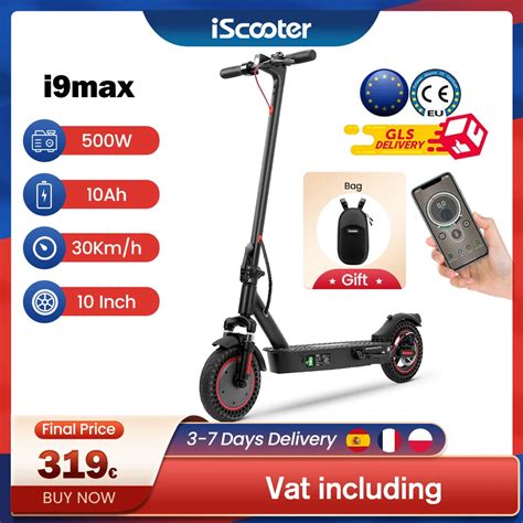 IScooter Trottinette Électrique i9max 10Ah 500W 10 Pouces Pliable
