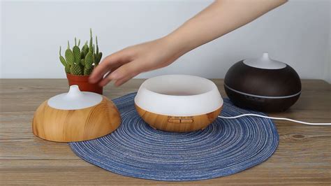 550ml Remote Control USB Aroma Diffuser Wood Grain Air Humidifier
