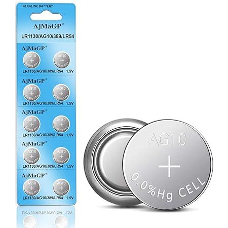 Amazon SKOANBE 10PCS LR1130 AG10 SG10 389 189 1 5V Button Coin