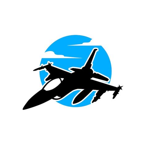 Premium Vector Fighter Jet Silhouette Logo Vector Illustration