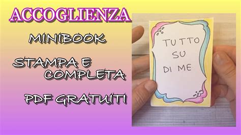 Primi Giorni Di Scuola Accoglienza Minibook Un Foglio Un Taglio