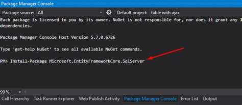 how to install entity framework core