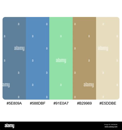 Vector Illustration With Palette Color Matching Palette Fashion Trend