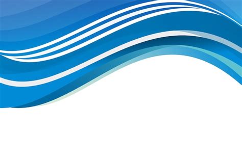Fondo de banner abstracto de onda de línea azul Vector Premium