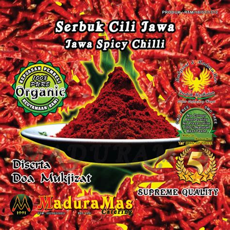 Serbuk Cili Jawa Jawa Spicy Chilli Powder 100 Pure Stok Terbaru