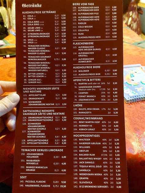 Speisekarte von Gasthof zum Bären Restaurant Asperg Königstraße 8