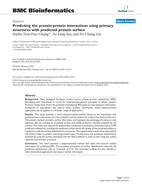 pdf predicting the protein protein interactions using primary structures with predicted