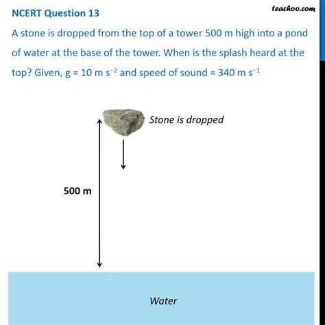 Ncert Q A Stone Is Dropped From The Top Of A Tower M High Into