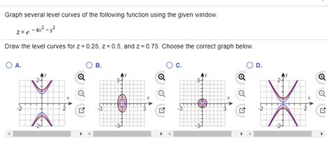 solved graph several level curves of the following function