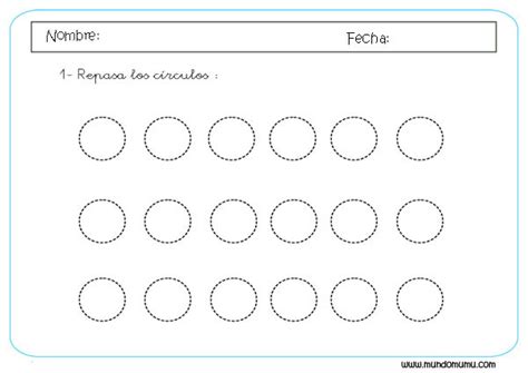 Trabajando en Educación Infantil 10 fichas para identificar el círculo