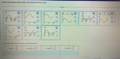 solved match each function with its graph one choice will