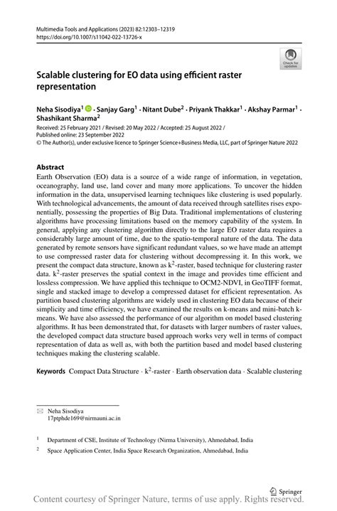 scalable clustering for eo data using efficient raster representation request pdf
