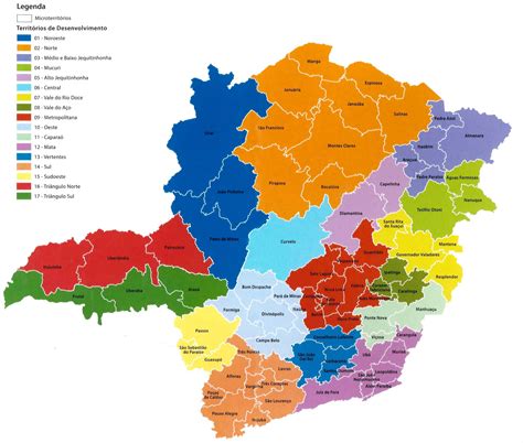 Mesorregiões Minas Gerais Minas gerais