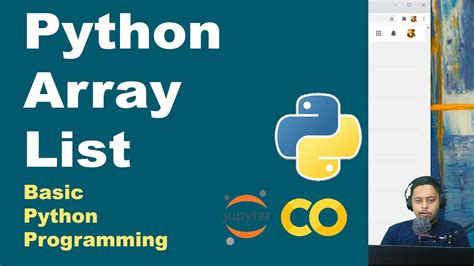 belajar array list di python basic python pemrograman dasar python part 33 youtube