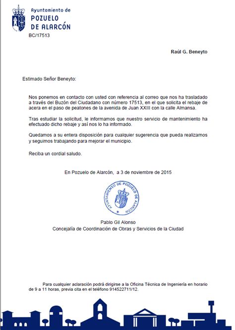 Ejemplo Como Redactar Una Carta De Peticion Al Ayuntamiento Ejemplo