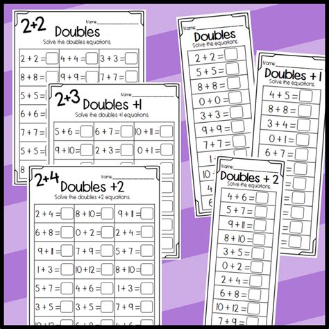 Doubles Doubles Plus And Doubles Plus Sorts And Worksheets Made