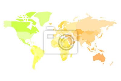 Mapa multicolor del mundo mapa político simplificado con fronteras