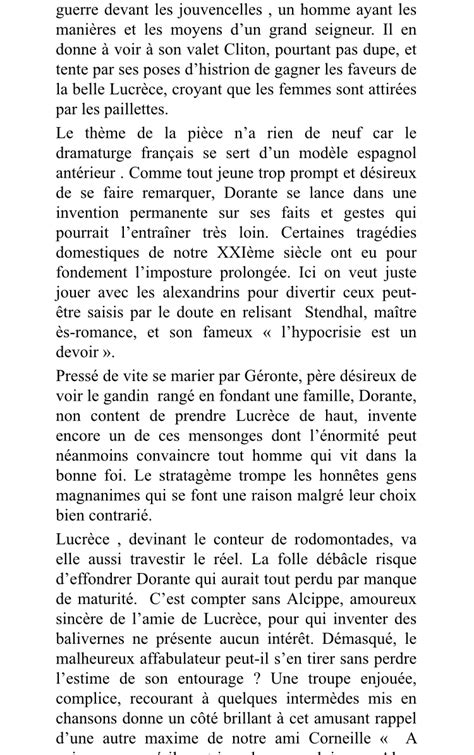 Regard vers le théâtre de Pierre Marc Levergeois Le menteur de