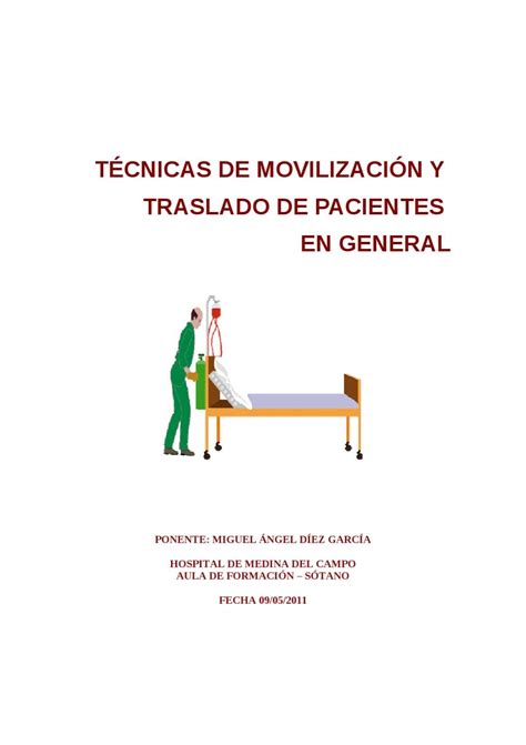 Tecnicas De Movilizacion Y Traslado De Pacientes Lettering