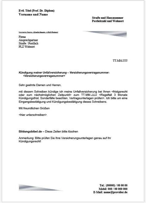 Kuendigung Betriebliche Altersvorsorge Muster