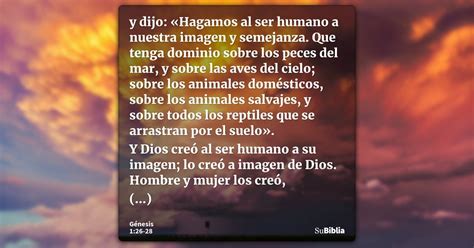 Génesis 1 26 28 Biblia