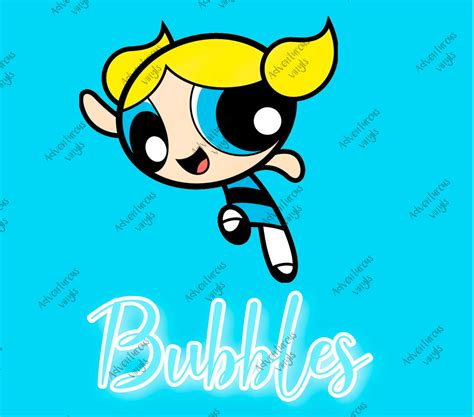Bubbles Powerpuff Girls PNG Digital Bubbles Tumbler Wrap Bubbles